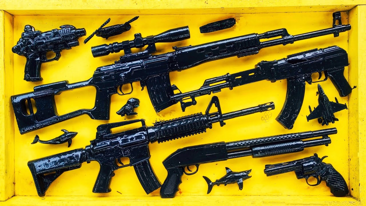 Membersihkan Shotgun, Ak-47, Sniper Rifle Barret M82A1, Glock Pistol ...