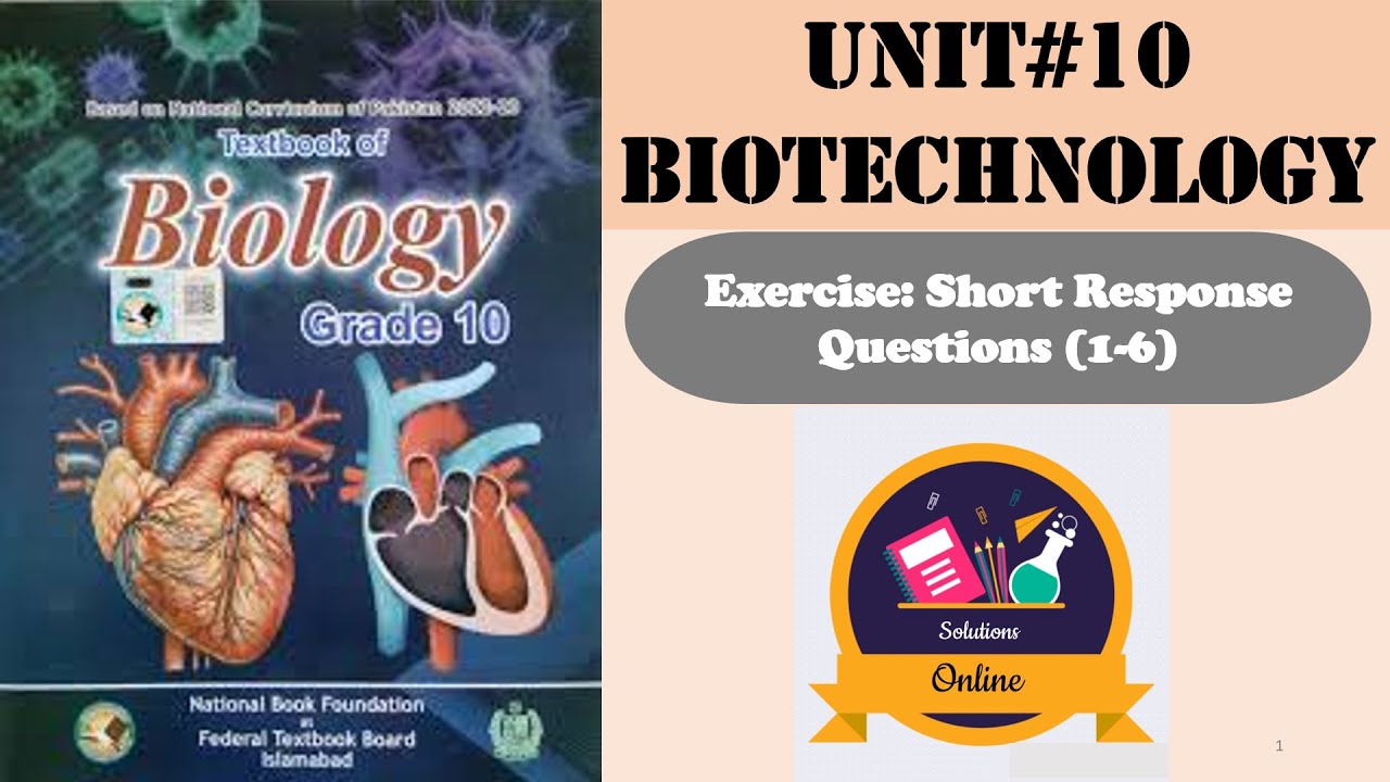 Class 10 Biology |Chapter 10: Biotechnology | Short Response Questions ...