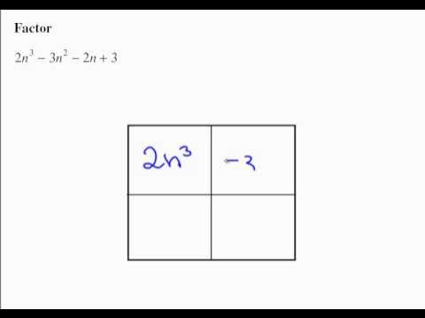 Factoring Four Terms using an Area Model - YouTube