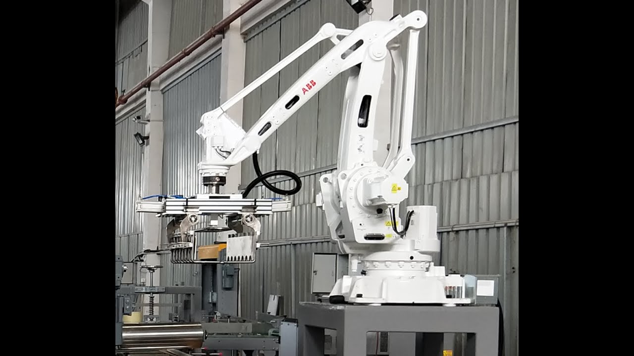 Australia Bottle & Carton Palletizer with ABB Robot - YouTube