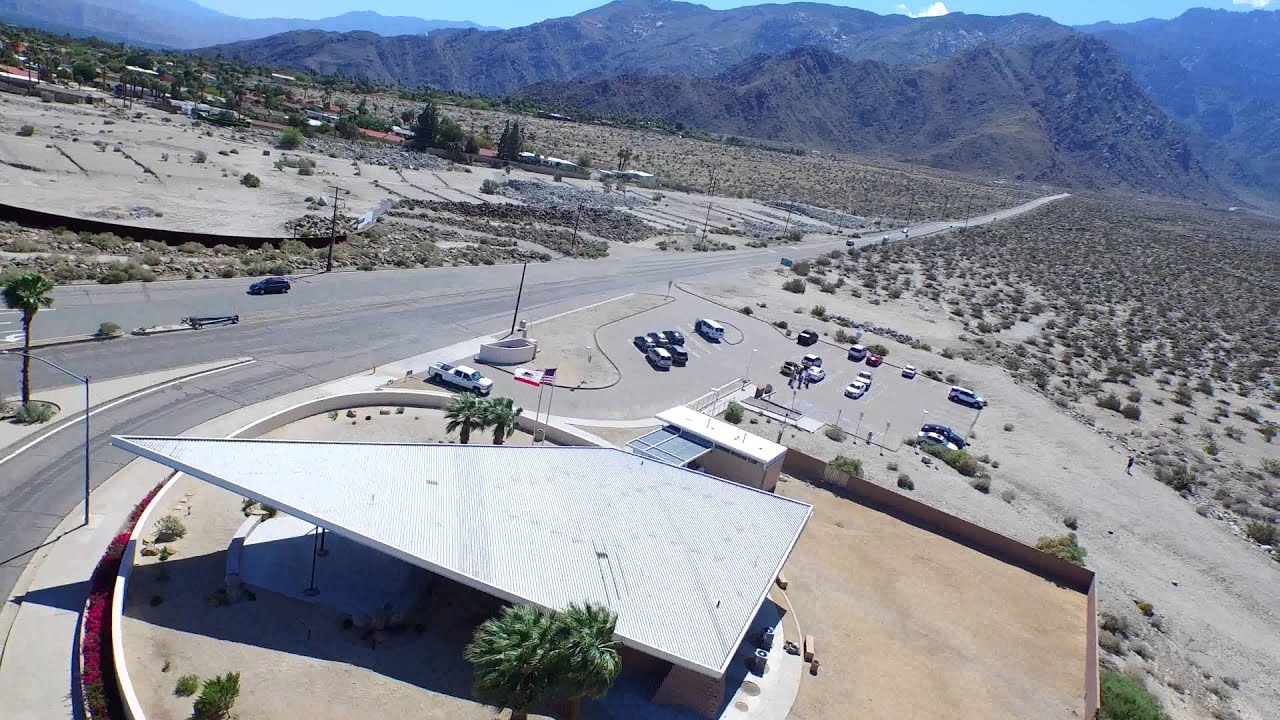 Palm Springs Drone Flyover Visitors Center - YouTube