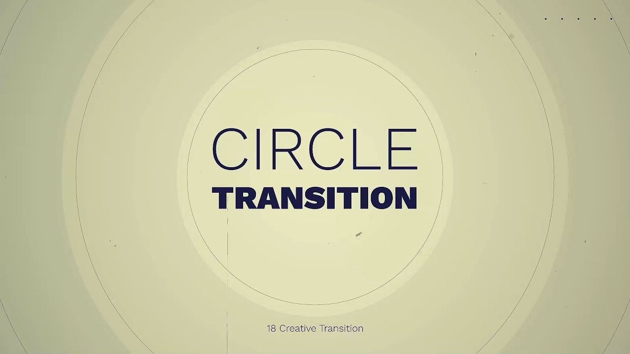 Circle Creative Transition for After Effects - YouTube