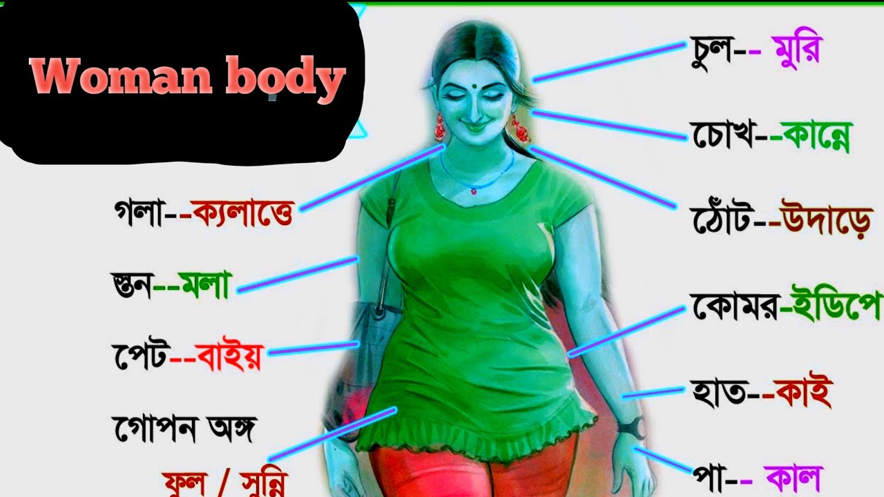 Women body parts name | psychology | body parts explain - YouTube