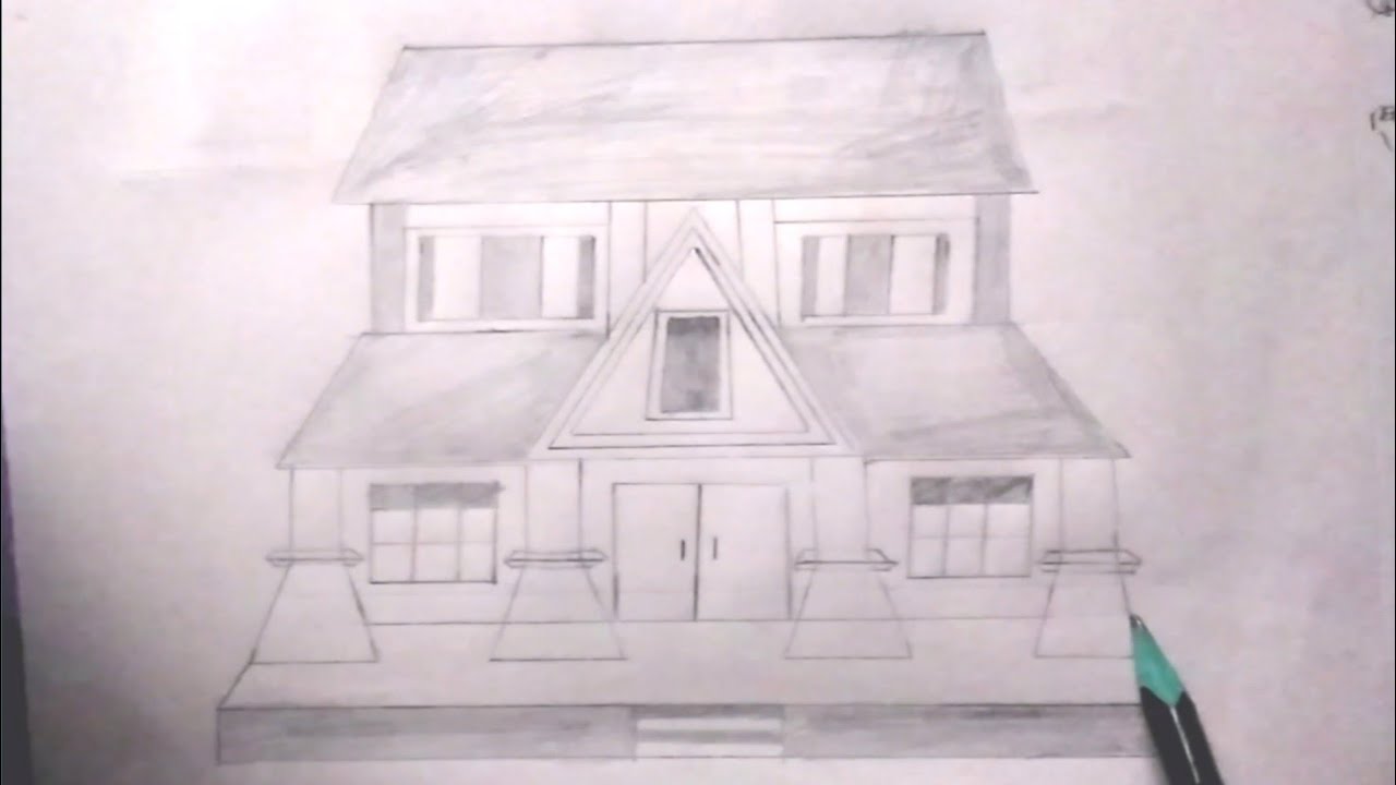 My House drawing step by step for the begnner,house art,Mns Drawing ...