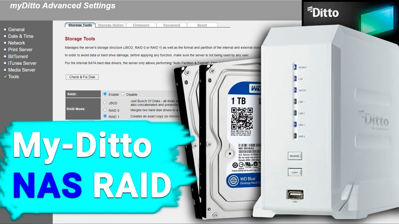 How to Recover Data from a RAID System on My-Ditto NAS - YouTube