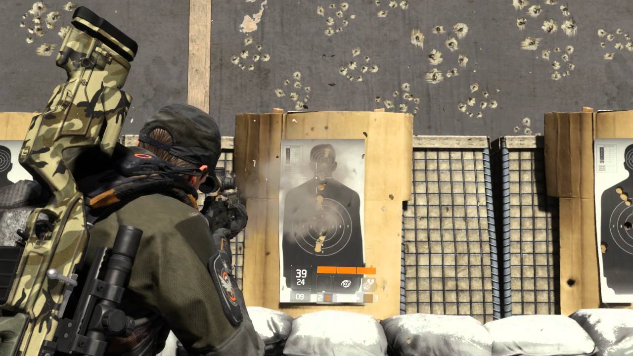 The Division: Damage in the shooting range (not often in games) - YouTube