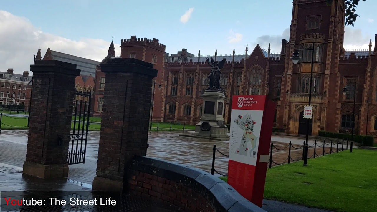 Amazing Walk along Queens University Road (QUB)-Belfast - YouTube