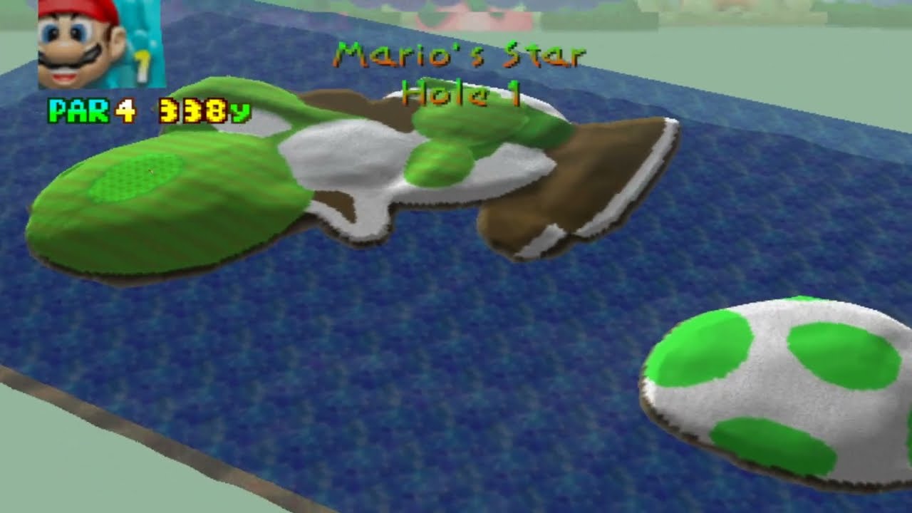Mario Golf 64- "Mario's Hole In One" Mario's Star Hole 1 (The Ball's ...