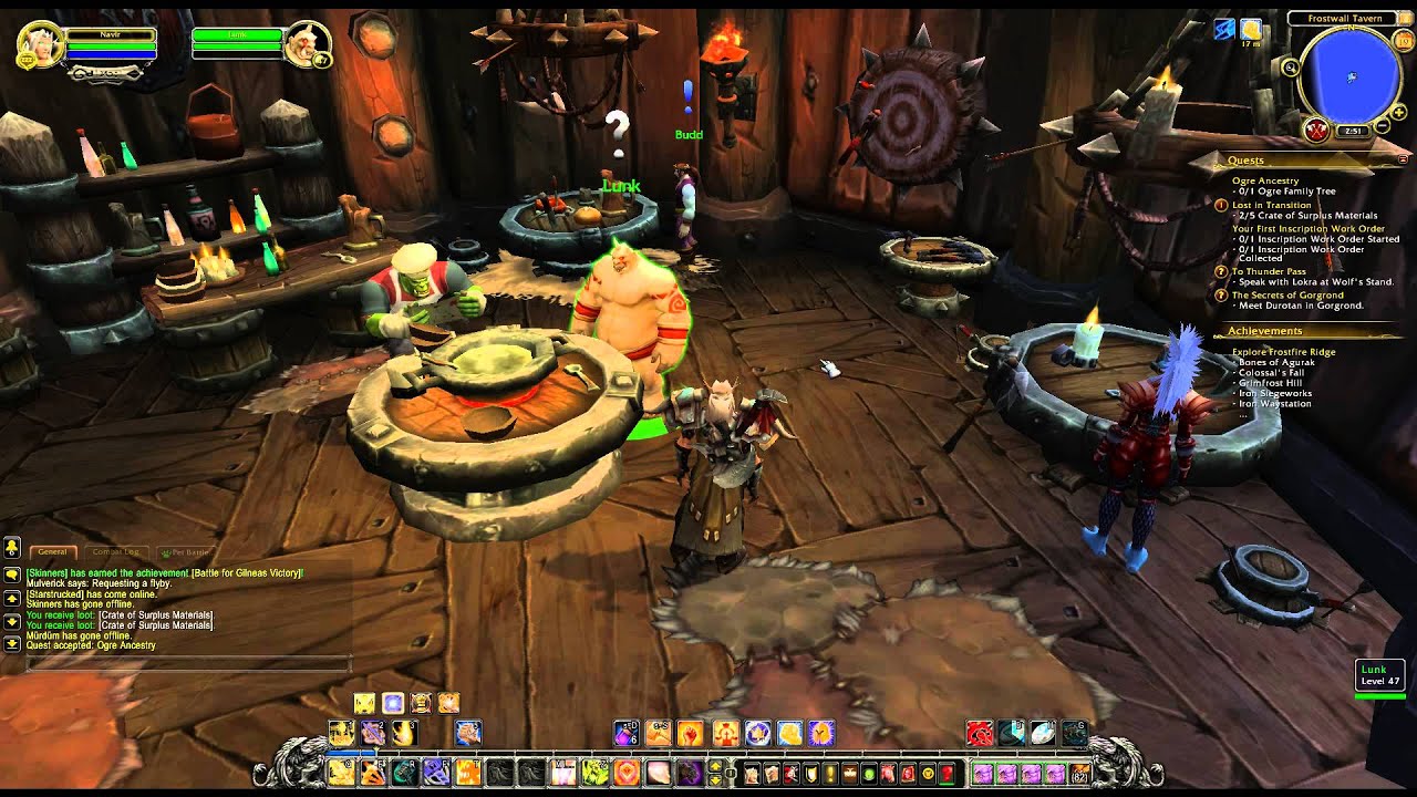 WoD Frostwall Tavern Horde Garrison - YouTube