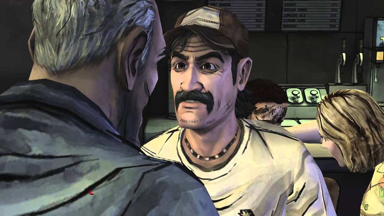 The walking dead: Kenny and Larry fight PS4 - YouTube