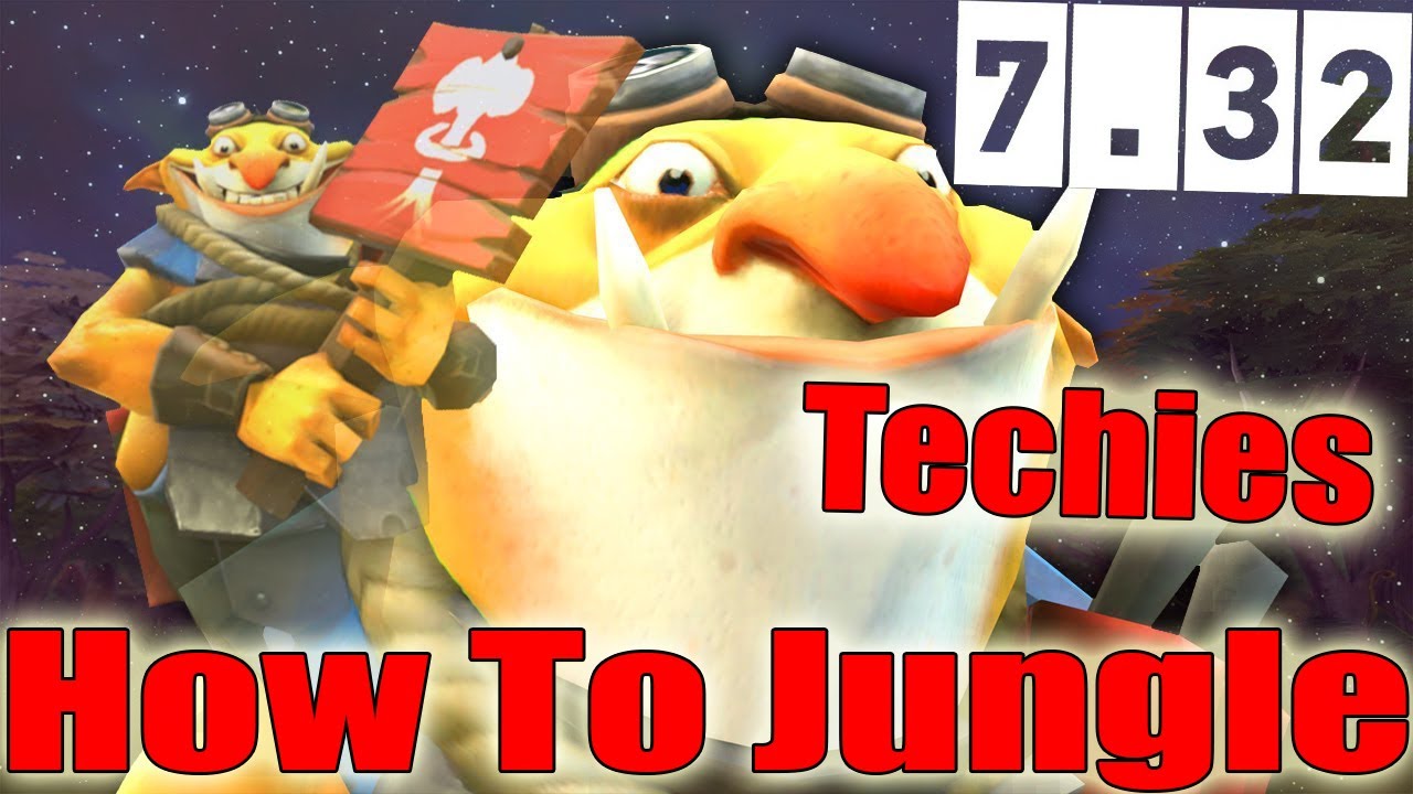 DoTa 2 How To Jungle Techies Patch 7.32 the most useless forester - YouTube