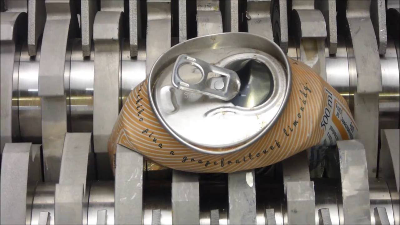 Slowly shredding of aluminium cans for ASMR effect. - YouTube