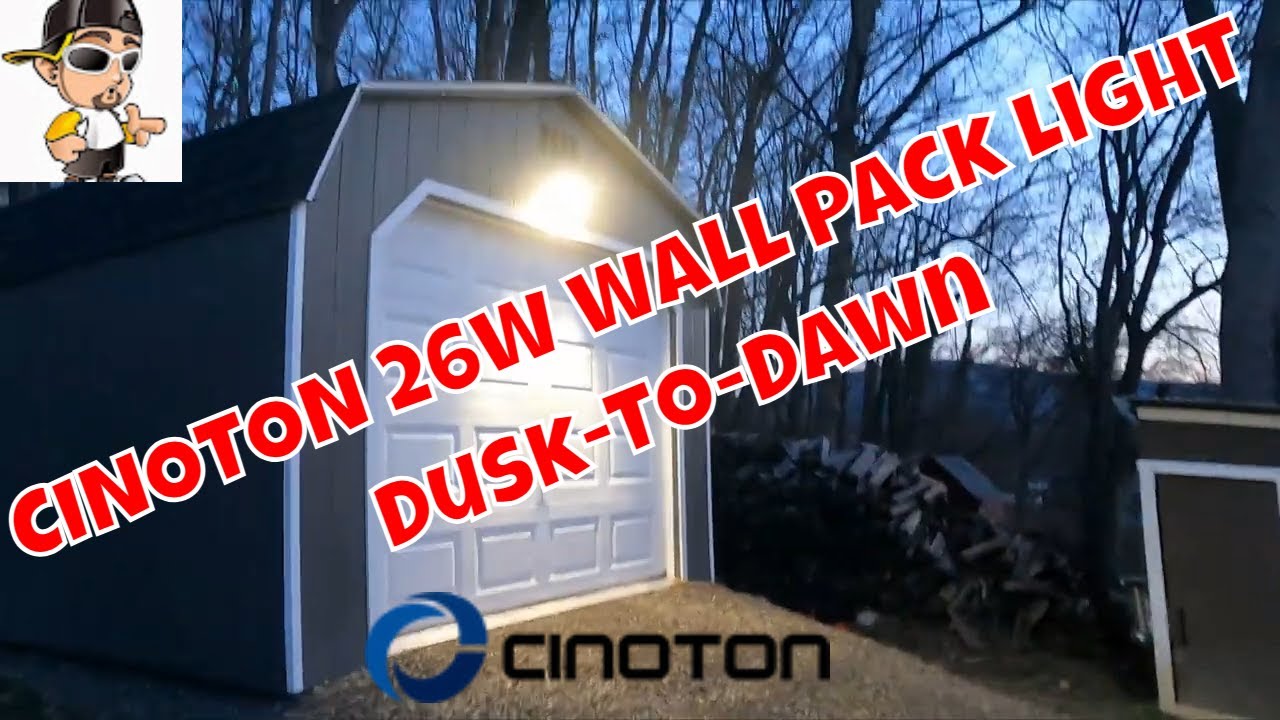 CINOTON 26W Wall Pack Light Dusk-To-Dawn - YouTube