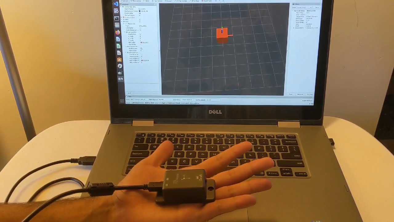 Chip Robotics IMU sensor (BNO080) running ROS RVIZ - YouTube