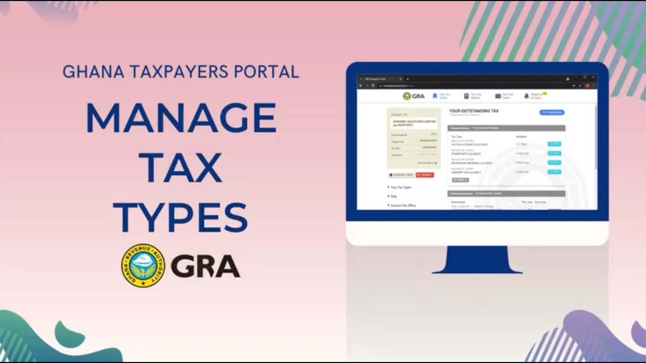 Manage Tax Types | Taxpayers Portal | File Returns | GRA - YouTube