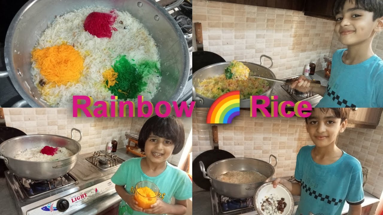 perfect 👌 matanjan rice recipe|Mohid ne bnay Rainbow rice 😍|Nazia Imran ...