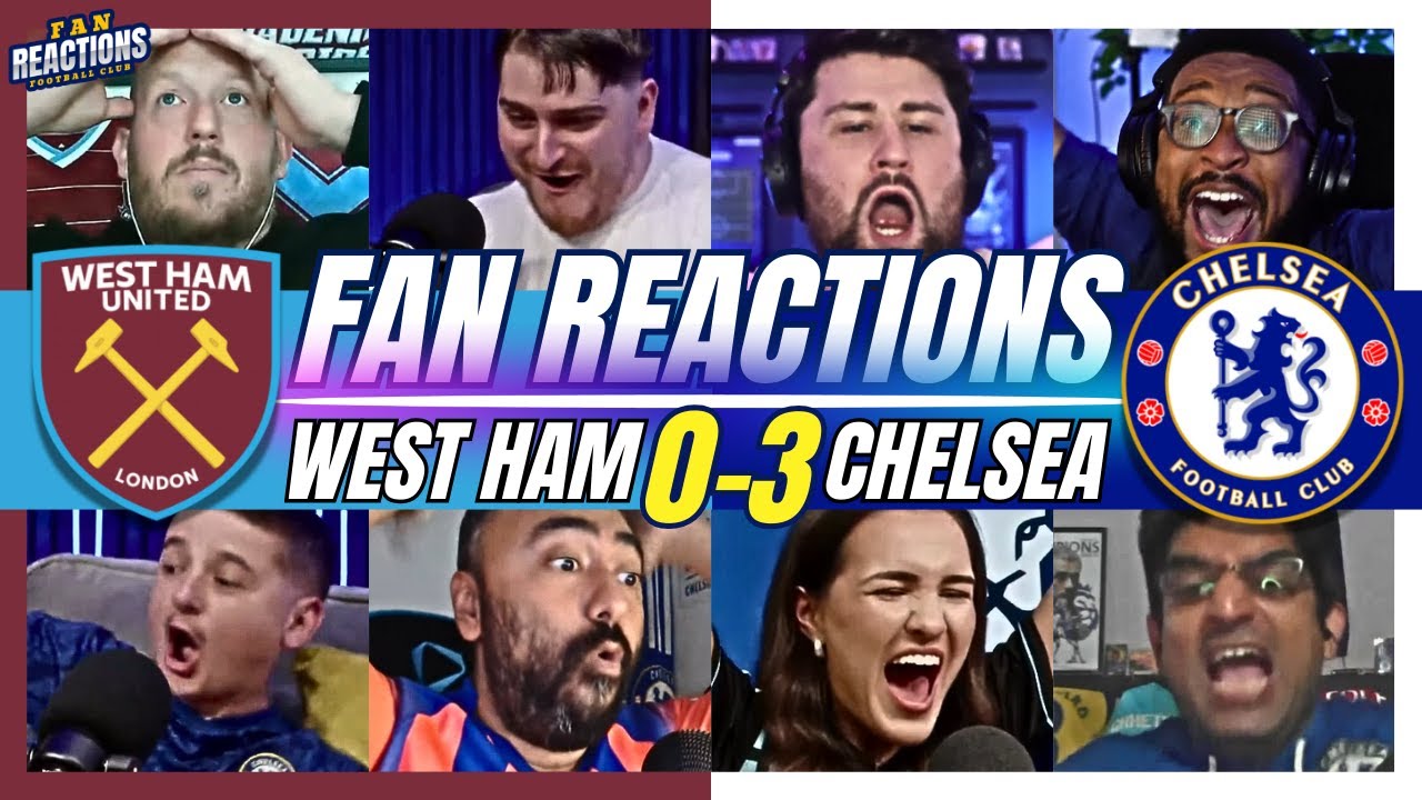 CHELSEA FANS ECSTATIC🤩REACTION TO WEST HAM 0-3 CHELSEA | 24/25 PREMIER ...