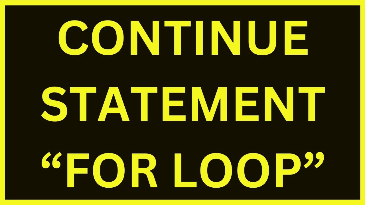 Continue Statement In For Loop | Python 4 You | Lecture 222 - YouTube