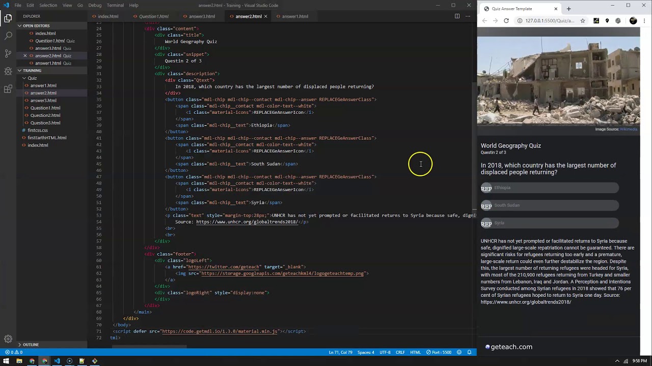 Challenge V Custom Answer HTML Info Boxes - YouTube