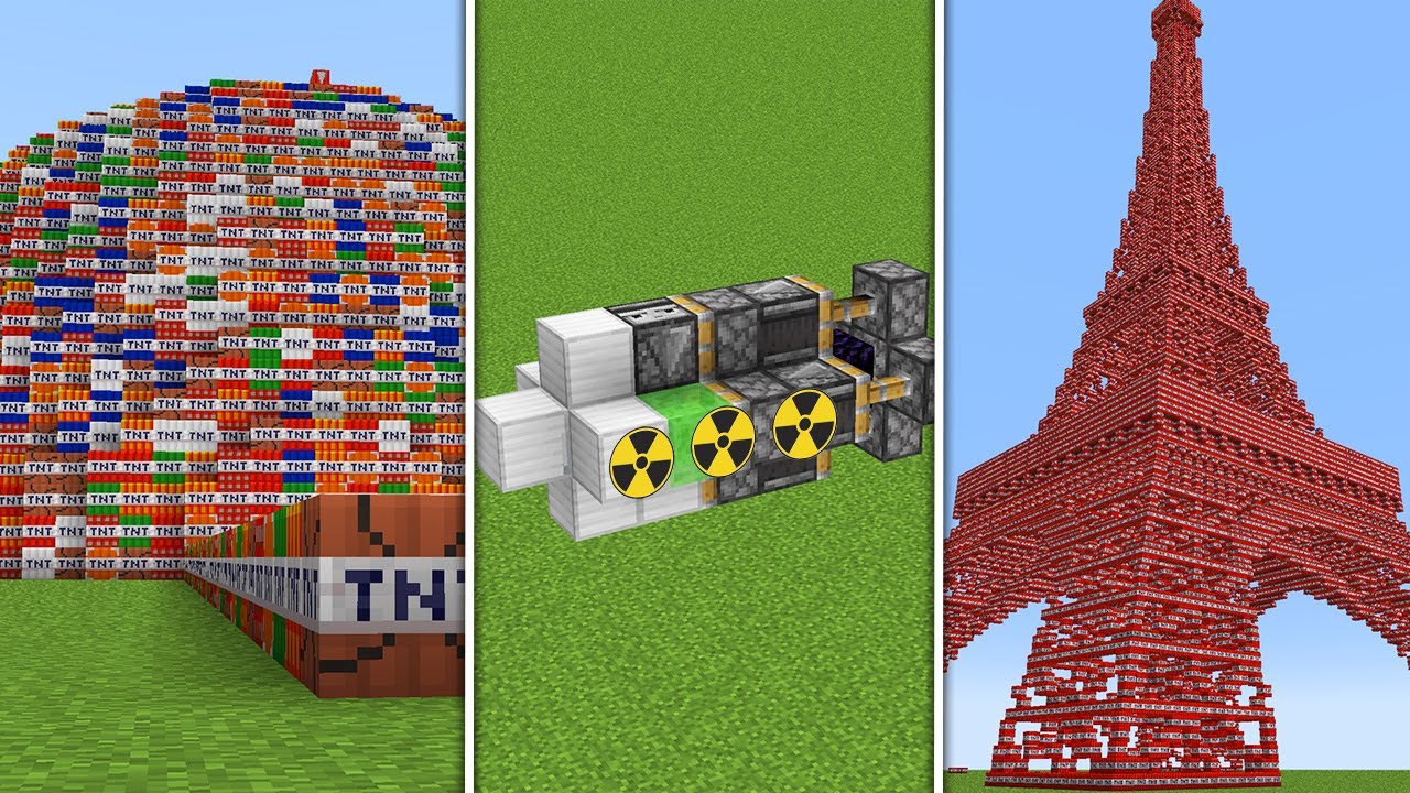 9 greatest tnt experiment in one video Minecraft - YouTube