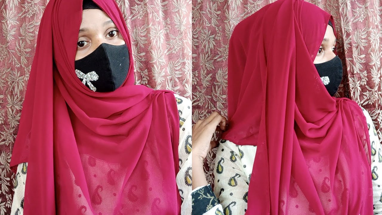 Simple and full coverage hijab tutorial || Only 60 second hijab ...