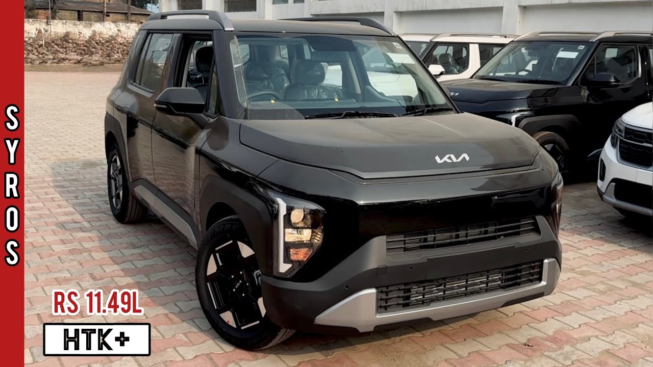 New 2025 Kia Syros HTK+ 💛 Most value for Money variant in Black colour ...