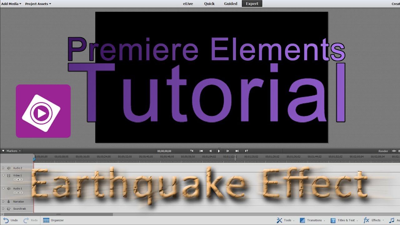 Premiere Elements [13.0] Tutorial | Earthquake Effect - YouTube