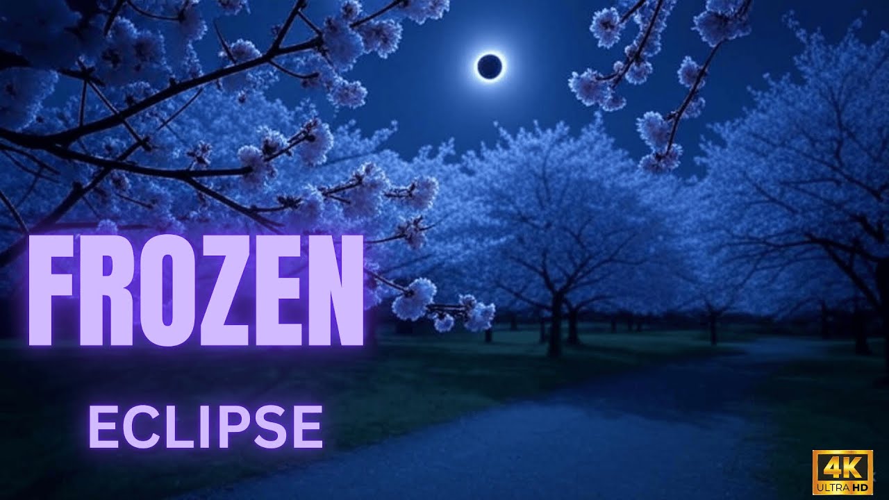 Frozen Blossoms Beneath Solar Eclipse 🌸 Rare Celestial Short - YouTube