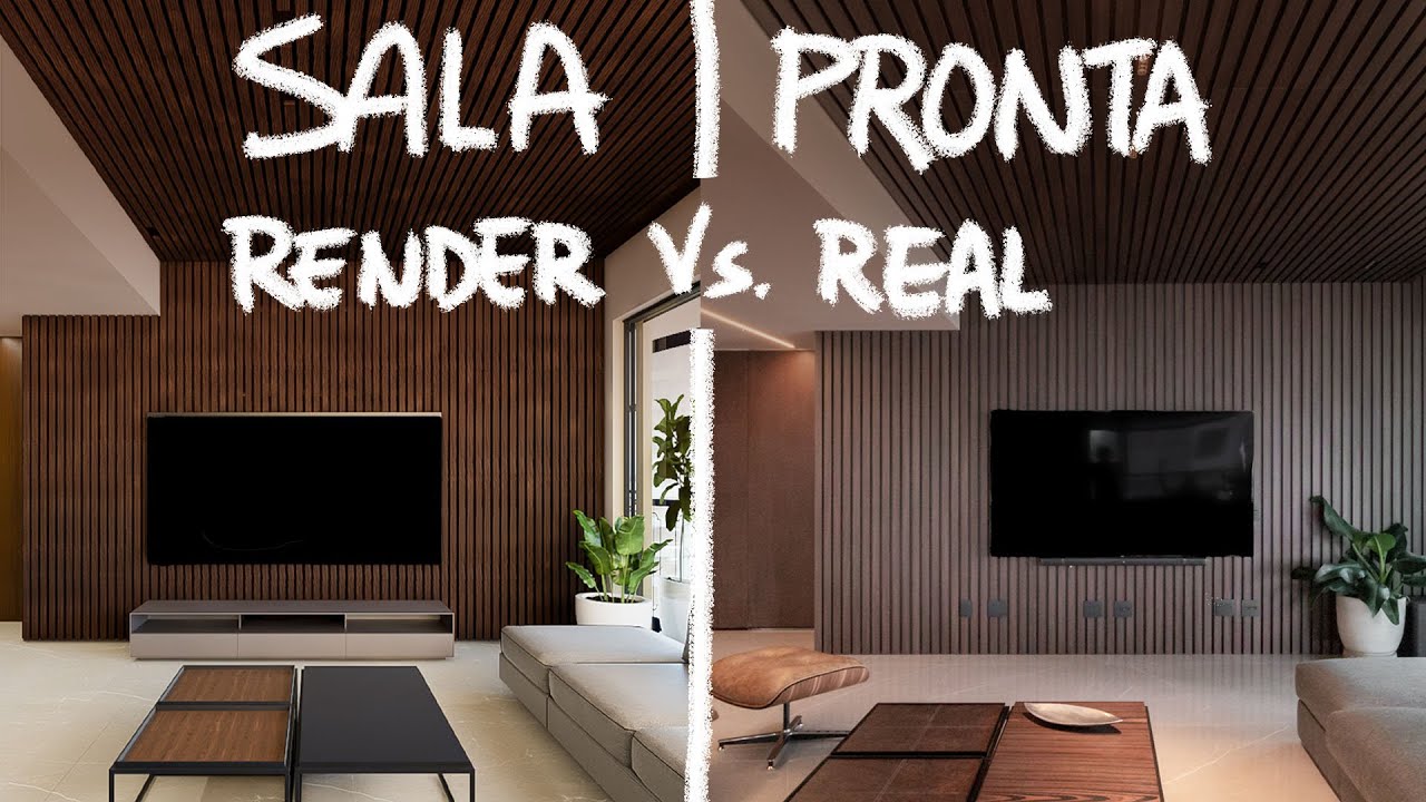 RENDER Vs REAL | sala pronta do Projeto BM - YouTube