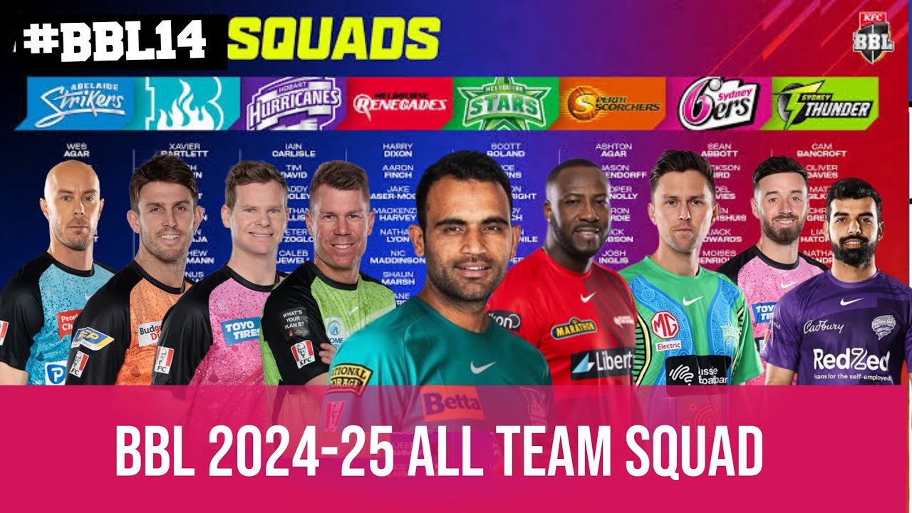 BBL 2024-25 All Team Squad | Big Bash League 2024-25 All Team Squad | BBL 14 Squad | BBL 2025 ...