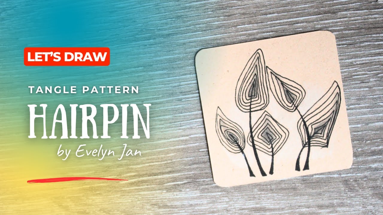 Hairpin tangle pattern | Art tutorials for beginners - YouTube