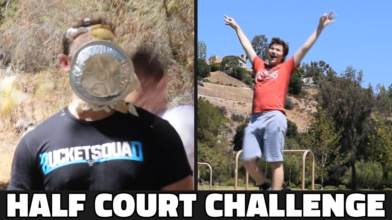 EPIC HALF COURT CHALLENGE WITH FORFEITS ft. JESSER & FRIENDS! - YouTube
