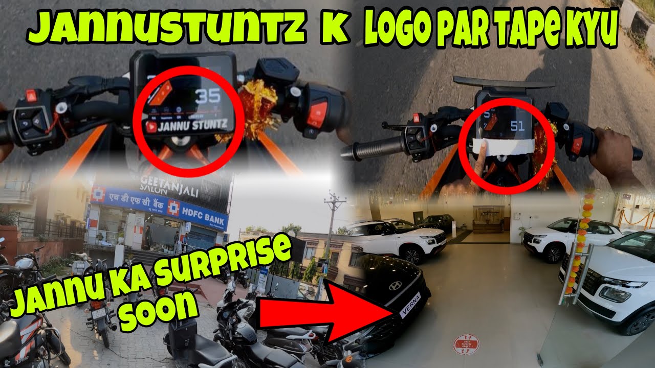 @Motovloggerjannustunts ke logo par tape kyu || Surprise soon || KTM ki ...