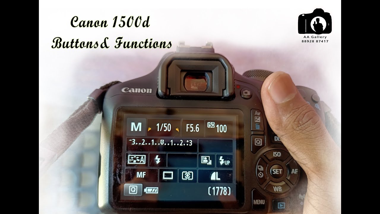 Canon camera Buttons and Functions | Canon 1500d | Tamil - YouTube