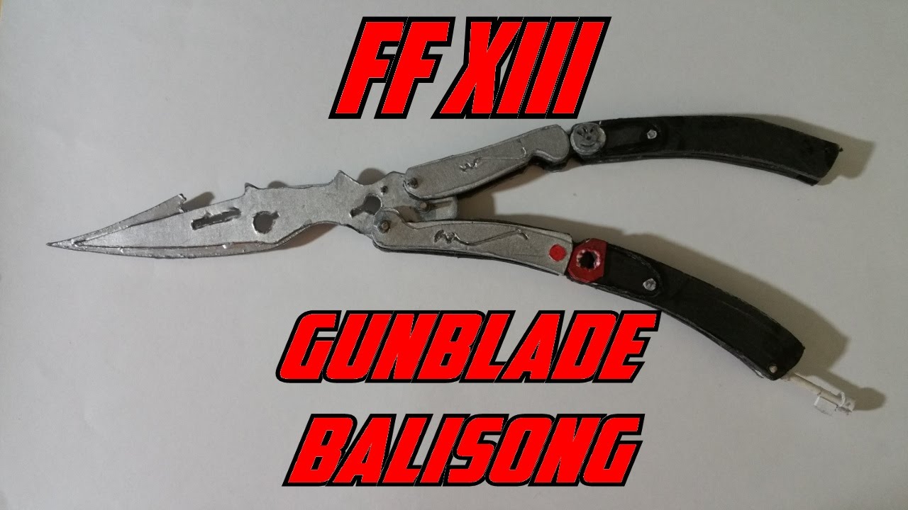 Final Fantasy XIII Gunblade Butterfly Knife Hybrid - YouTube