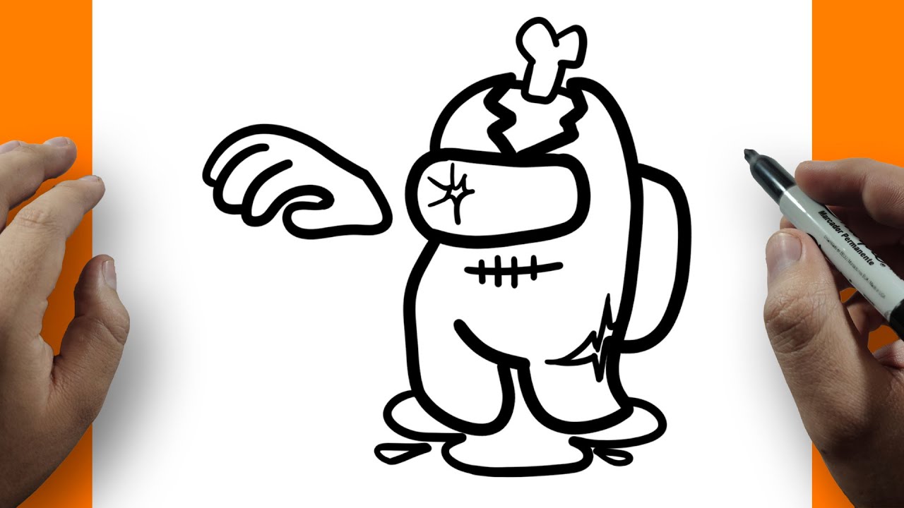 How to Draw Among us Impostor Killing Crewmate Step by Step EASY - YouTube