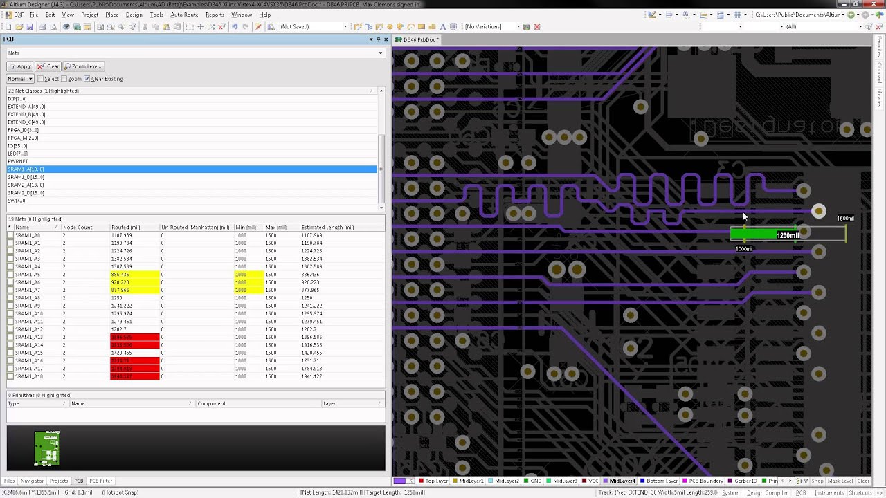 Altium Designer 14.3 Length Tuning - YouTube