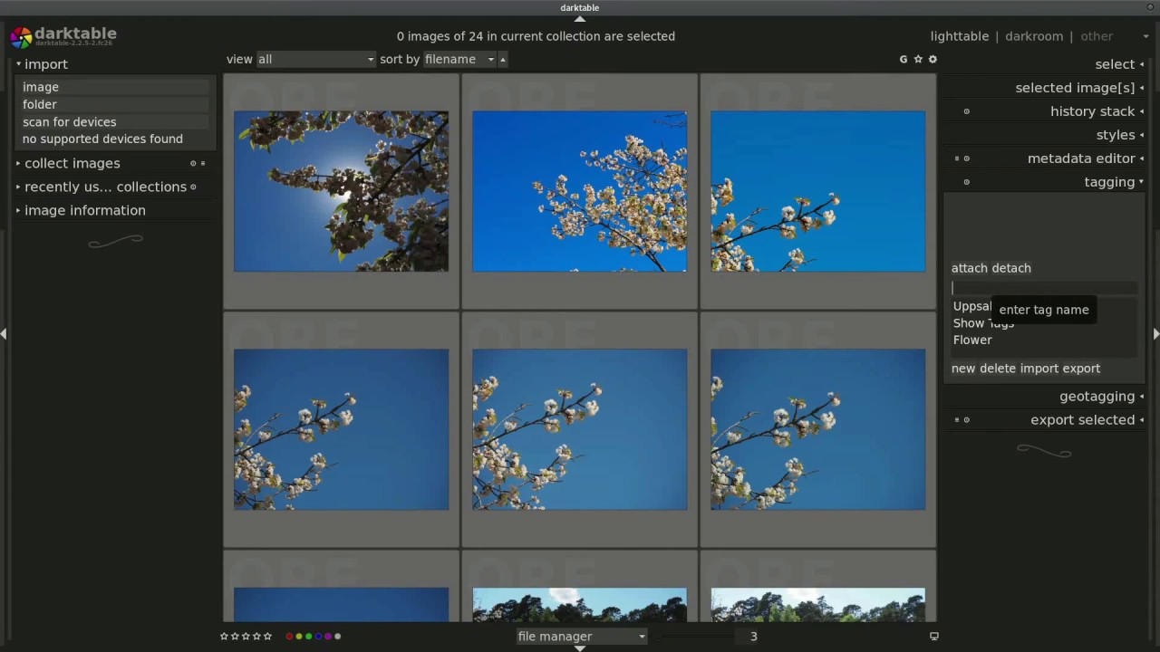 Managing and taging images in darktable - YouTube