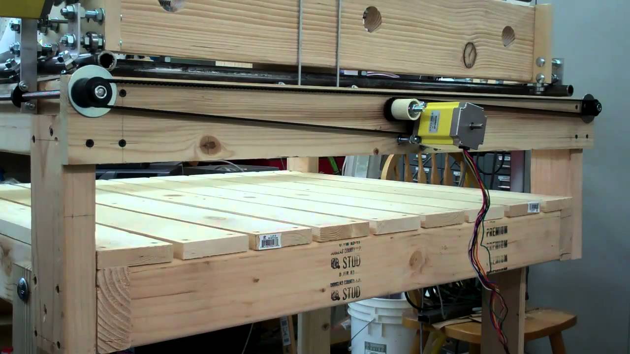 CNC milling machine, back view - YouTube