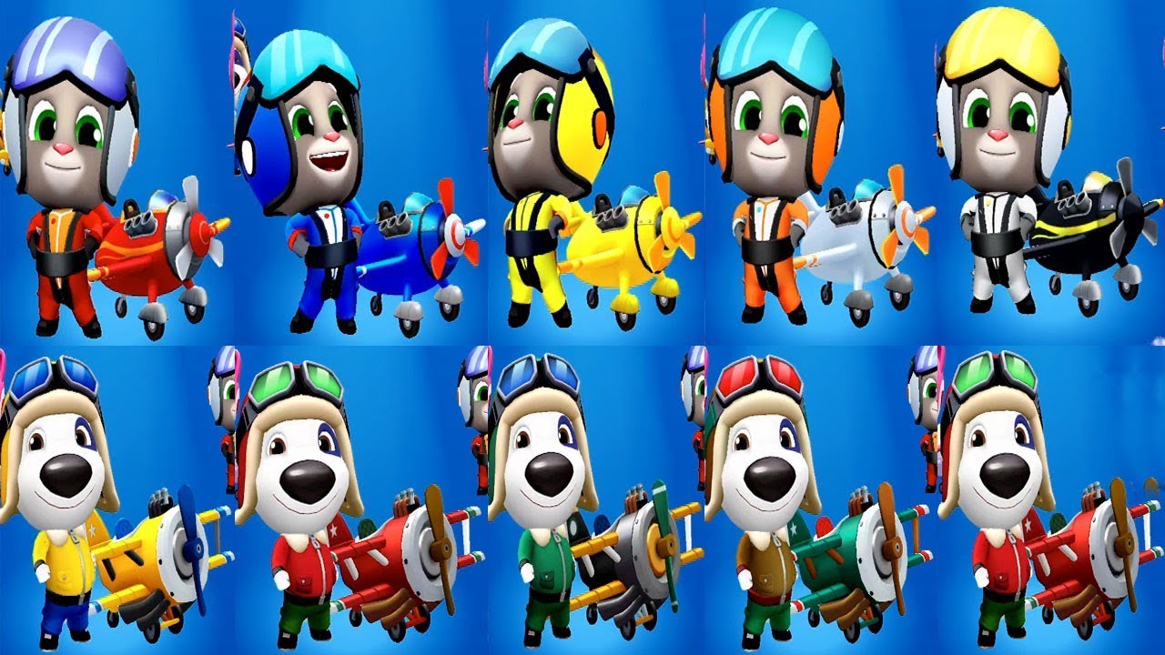 Talking Tom Fly Run - New Outfits and Planes - Pirate World Gameplay ...