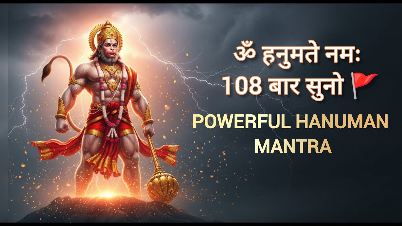 ॐ हनुमते नमः | Om Hanumate Namah | Hanuman Moola Mantra | Powerful ...
