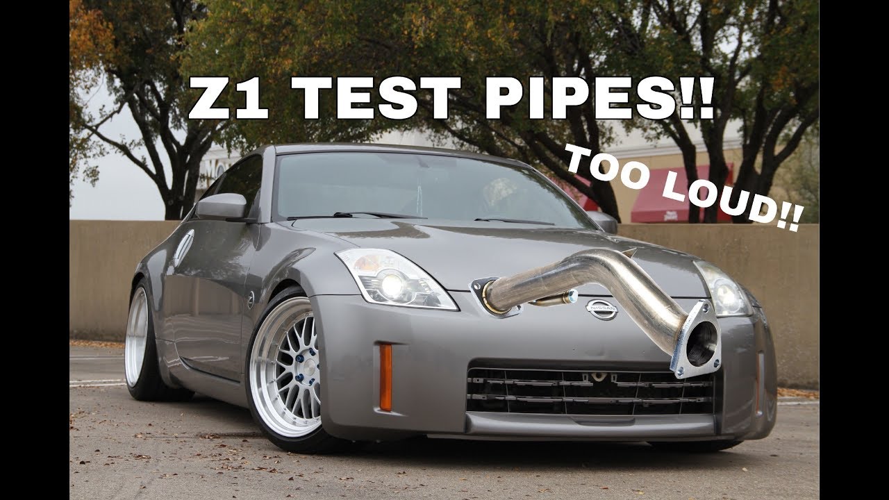 Nissan 350Z GETS Z1 TEST PIPES+ HOW TO - YouTube