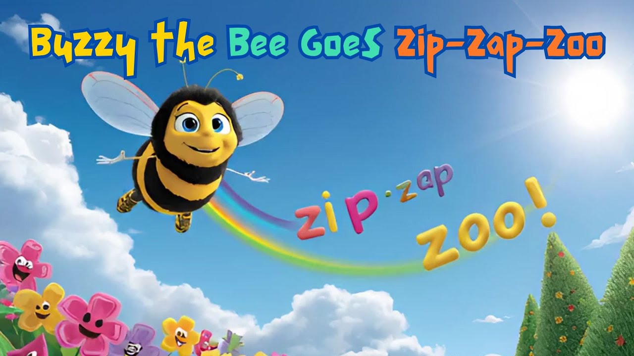Buzzy the Bee Goes Zip-Zap-Zoo! 🐝 | Fun Nursery Rhyme for Kids | Sing ...