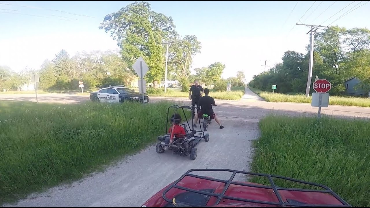 Cops Chase Bikers On Bike Path - YouTube