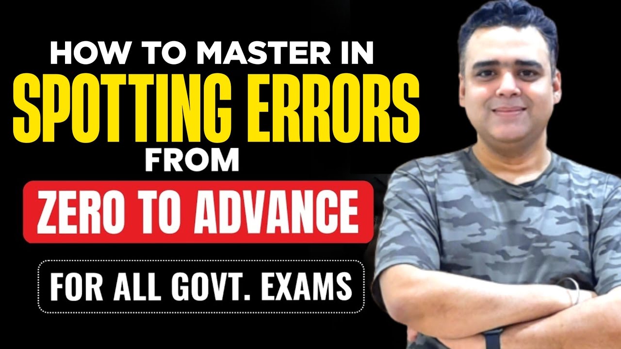 Master in Spotting the Error in 3 easy steps | 100% Result Oriented ...