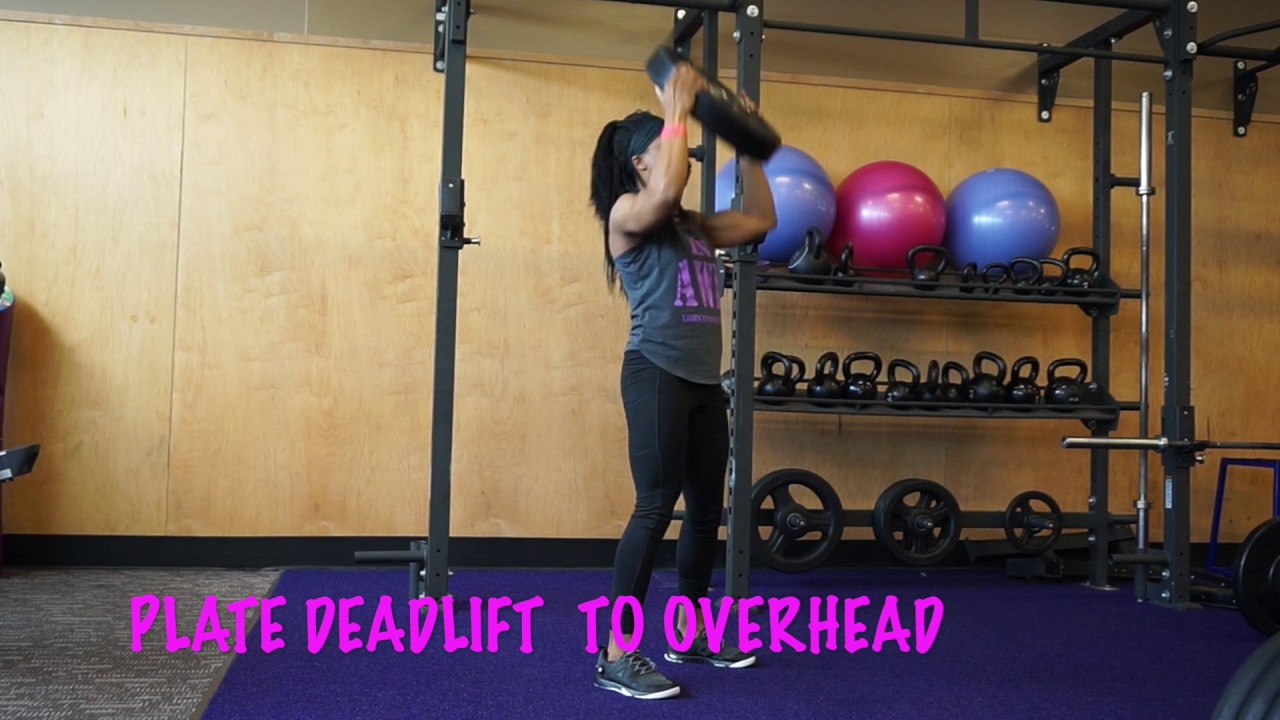 FULLBODY EXERCISE: PLATE DEADLIFT TO OVERHEAD - YouTube