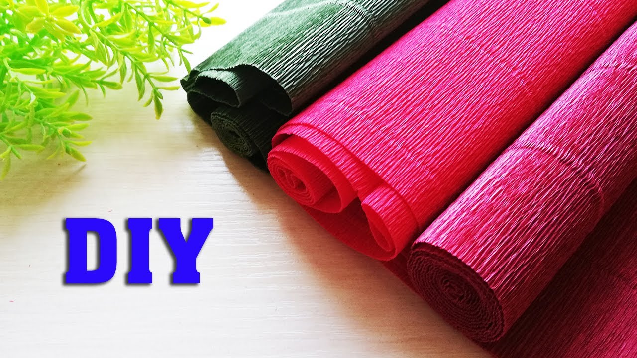 3 Super Crepe Paper Ideas For Your Home - YouTube