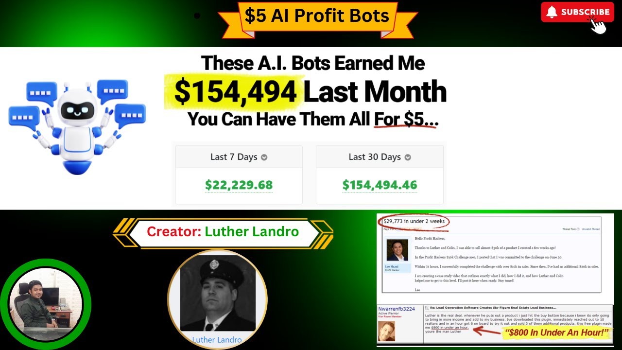 $5 AI Profit Bots Review | Profit Bots to Generate Affiliate Income | Scam Or Legit System ...