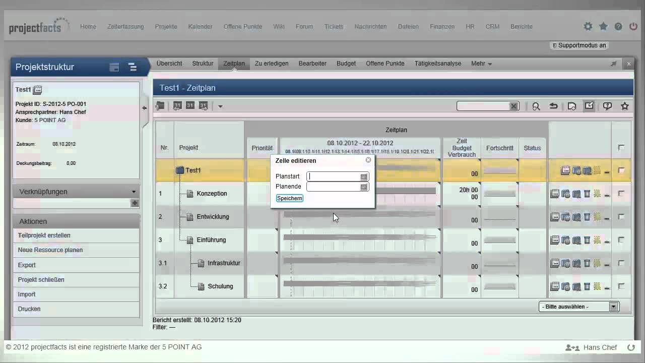 Projekte erstellen und planen mit projectfacts - YouTube