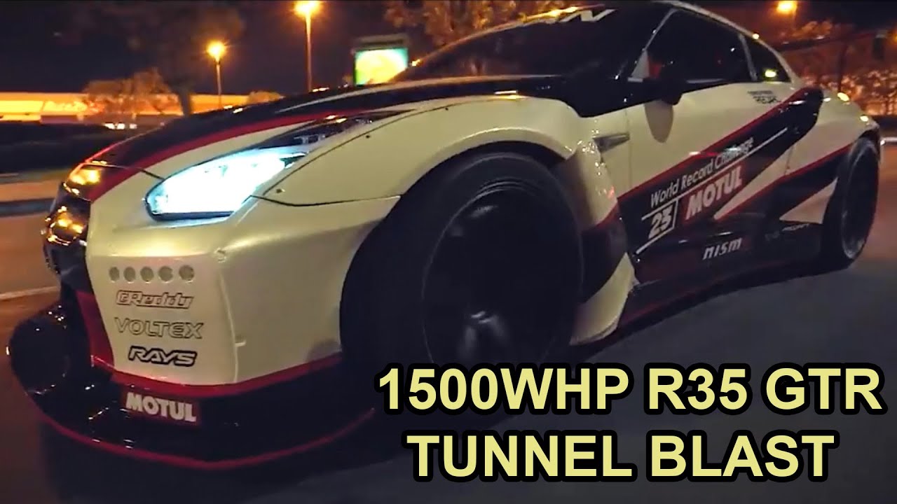 1500WHP R35 GTR TUNNEL BLAST ROCKET BUNNY PANDEM VOLTEX WING CARBON ...